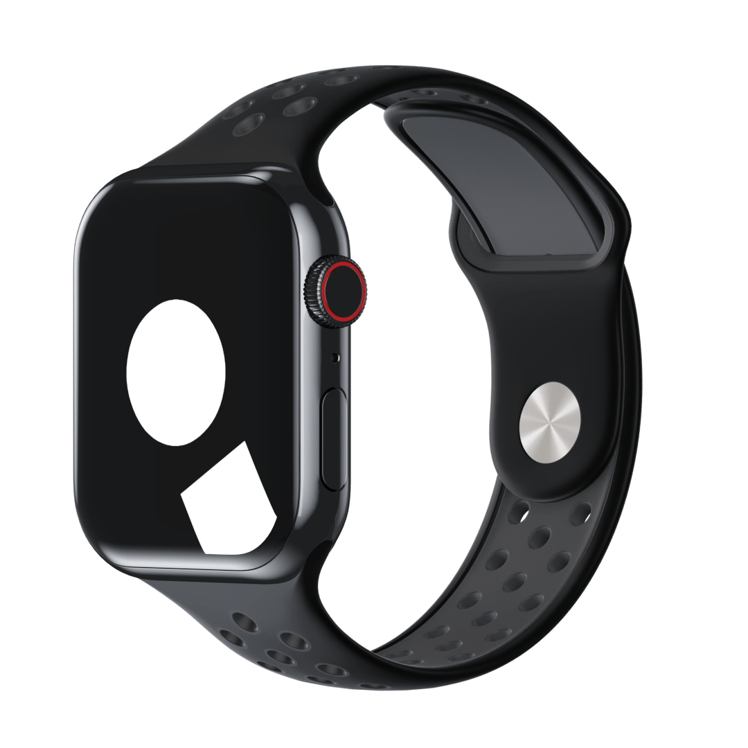 Black/Cool Grey Sport Band Active Strap for Apple Watch - iSTRAP